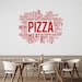 Pizza Wall Decal Pizzeria Words Cloud Italian Restaurant Decoration ...