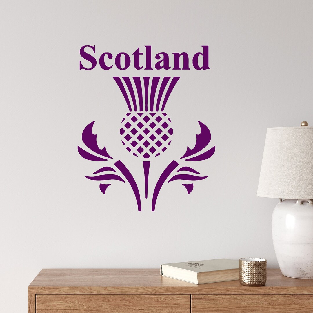 Scottish Thistle Vinyl Wall Decal Scotland Symbol Home Decor Room ...