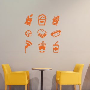 Snack Bar Vinyl Wall Decal - Kitchen Decor Fast Food Lover Cafe Art ...