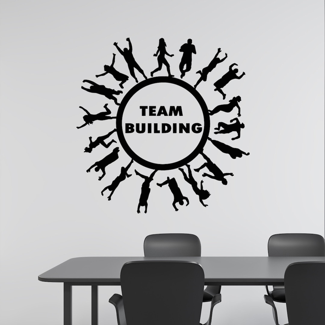 Team Vinyl Wall Decal Building Workplace Teamwork Business Office ...