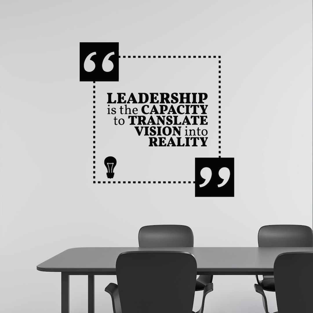 Leadership Vinyl Wall Decal Inspiring Motivation Quote Words Stickers ...