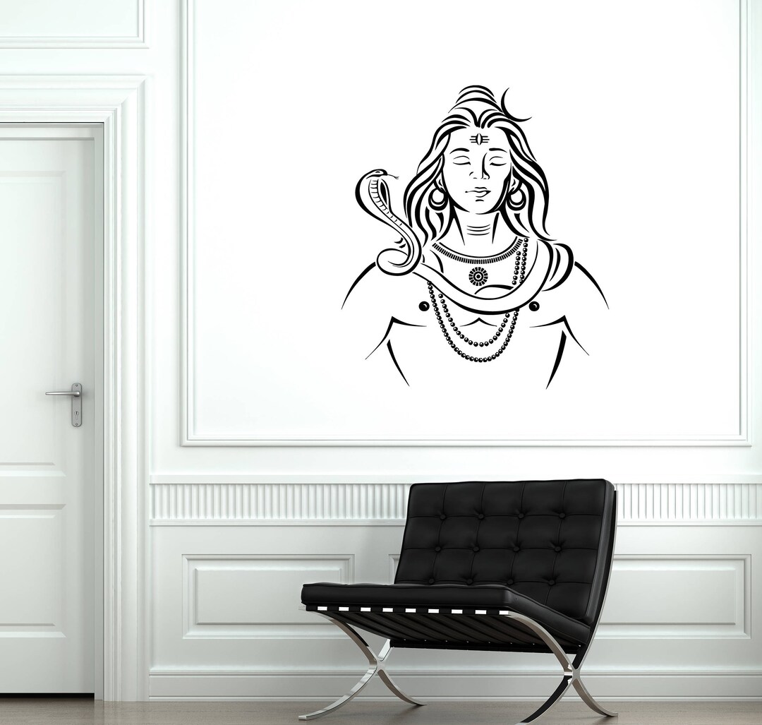 Lord Shiva Vinyl Wall Decal Hinduism Hindu Religion India Decor Art ...
