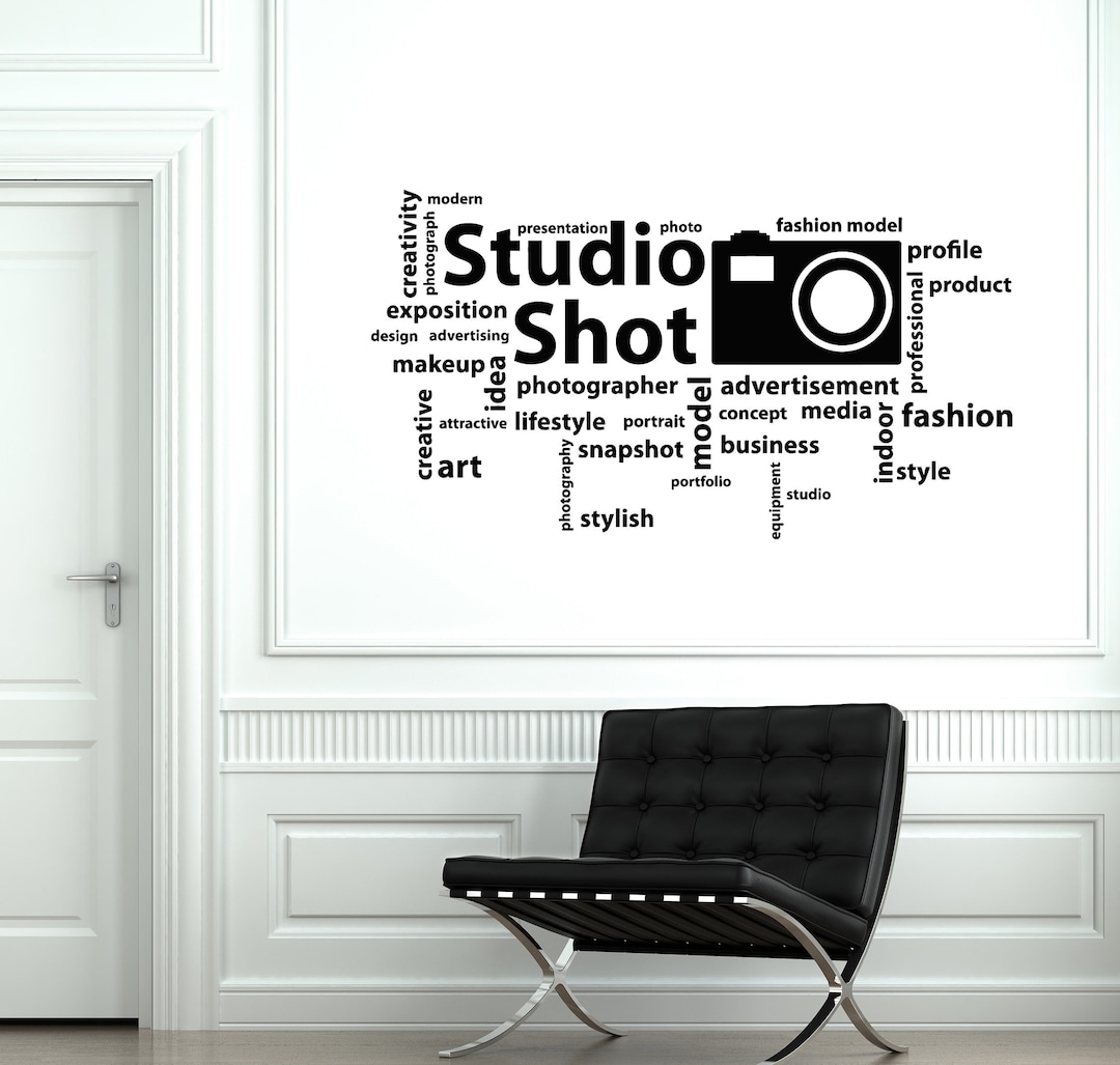 Photo Studio Vinyl Wall Decal Words Cloud Photographer Decor Stickers ...