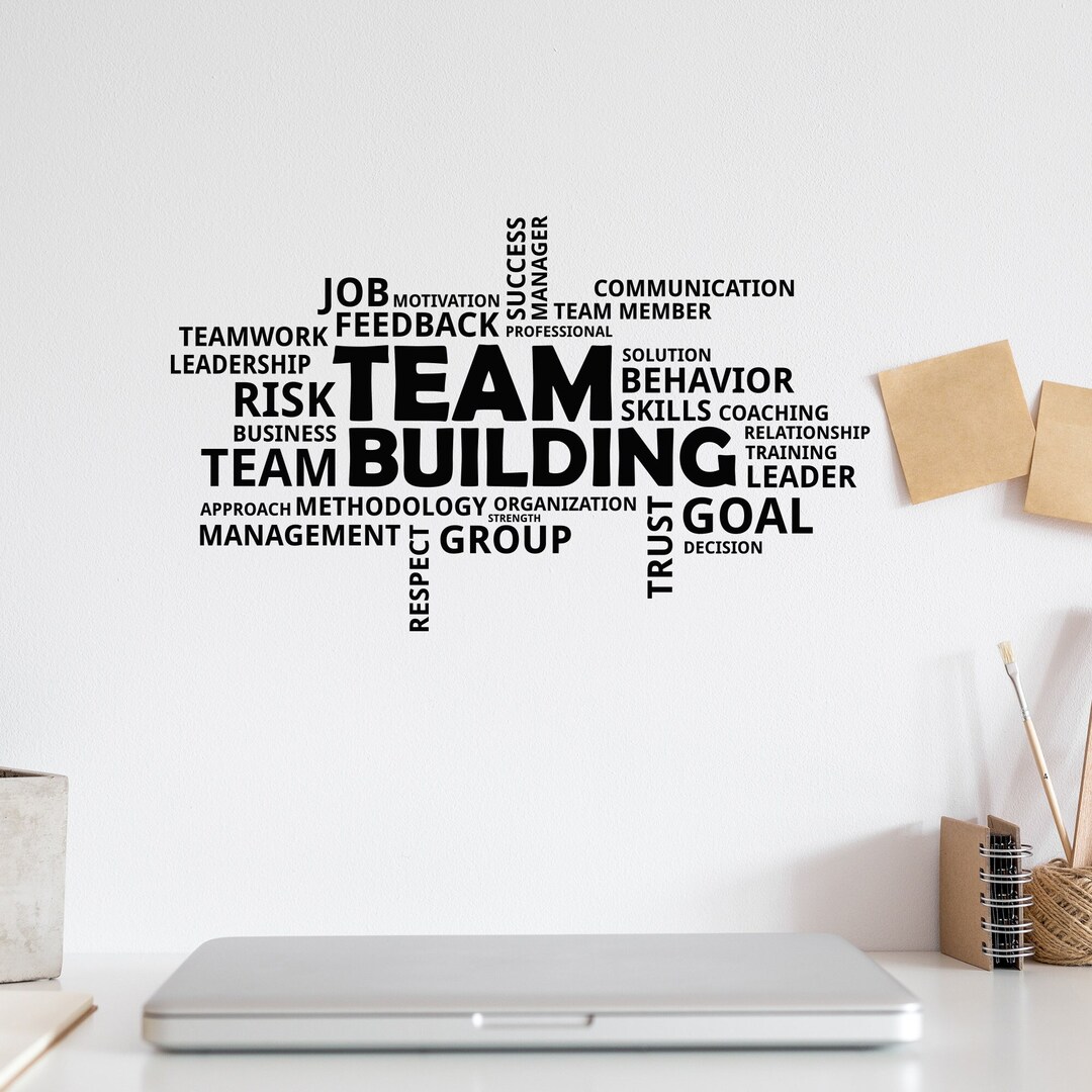 Inspiring Team Building Words Wall Decal - Corporate Office Art ...