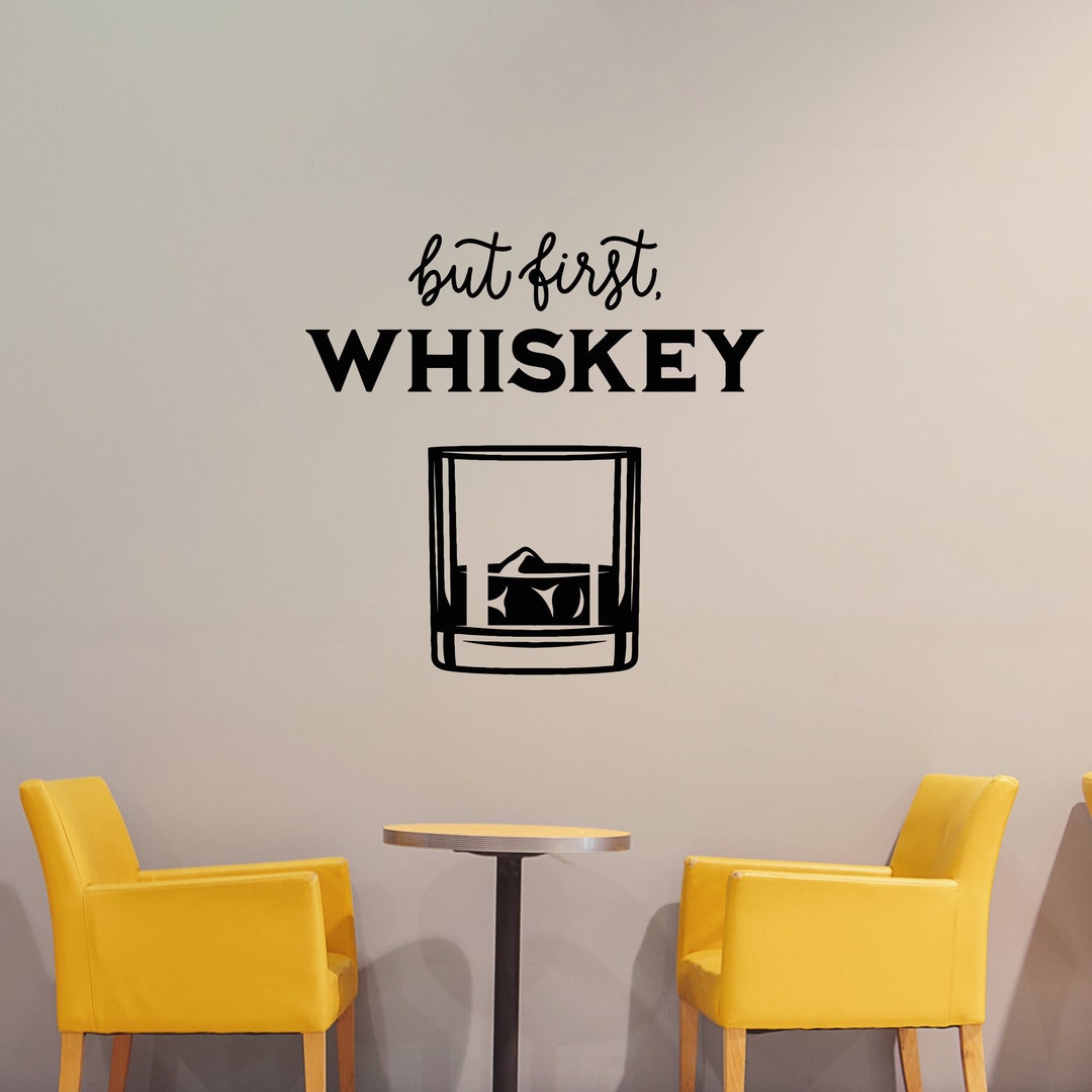 Whiskey Vinyl Wall Decal Drinking Collection Alcohol Bar Pub Phrase ...