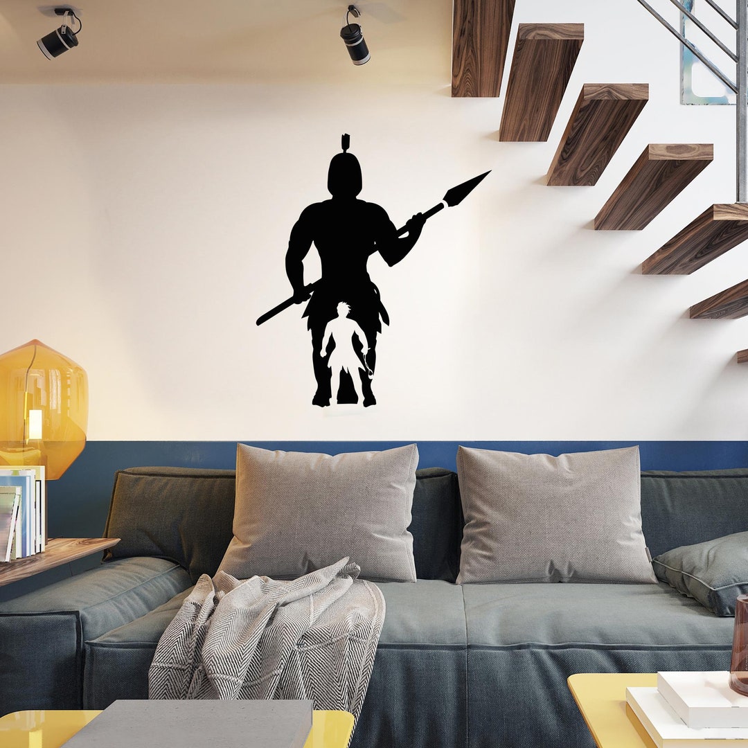 David and Goliath Vinyl Wall Decal Biblical Motifs Church Decoration ...