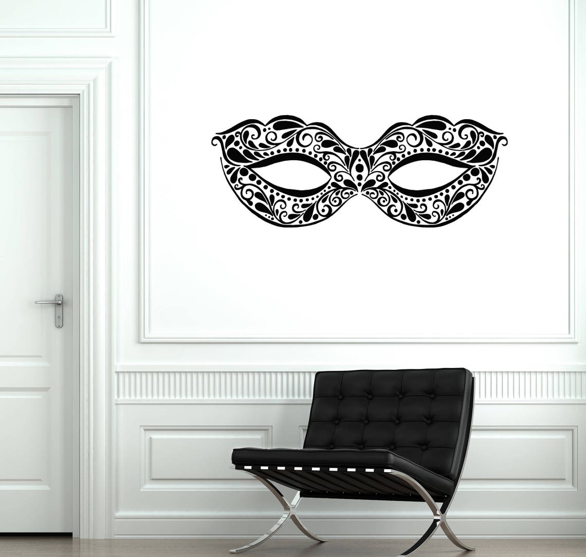 Masquerade Mask Vinyl Wall Decal Carnival Party Decor Art - Etsy