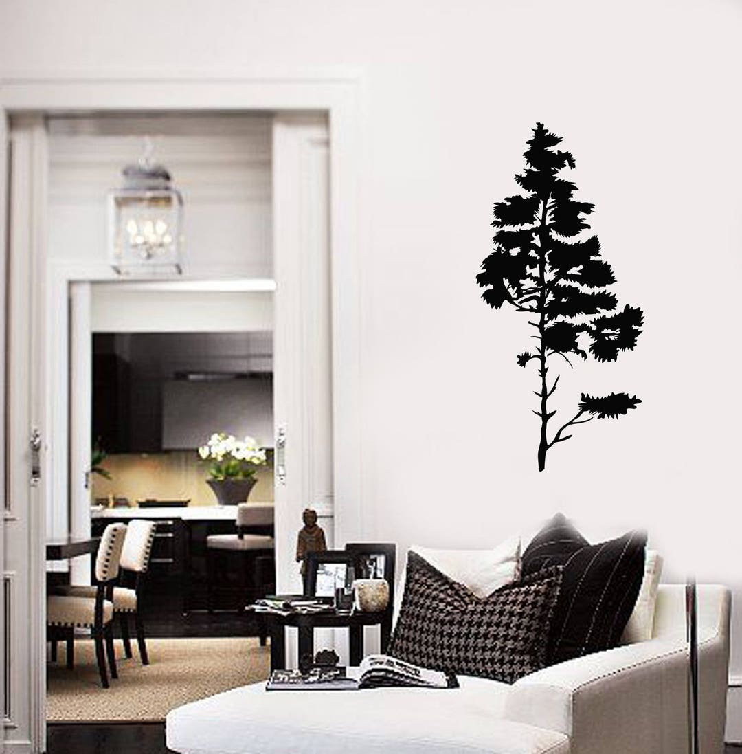 Pine Tree Vinyl Wall Decal Nature Room Art Decoration Home Decor Idea ...