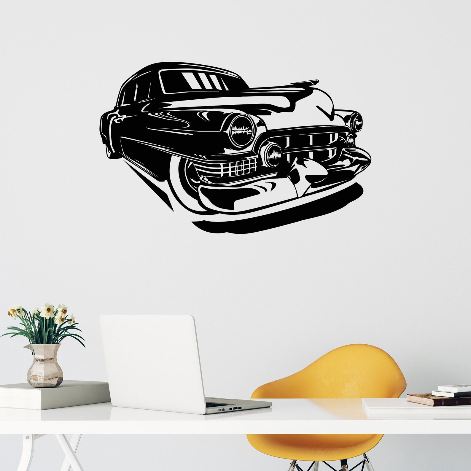 Retro Car Vinyl Wall Decal Classic Vintage Antique 1900s Garage Home ...