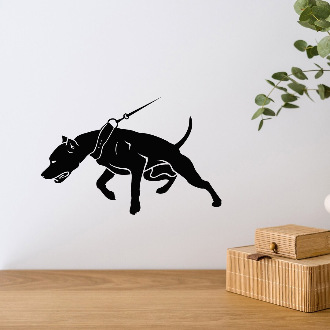 Pitbull Vinyl Wall Decal Hunting Dog Predator Home Pets Stickers Mural ...