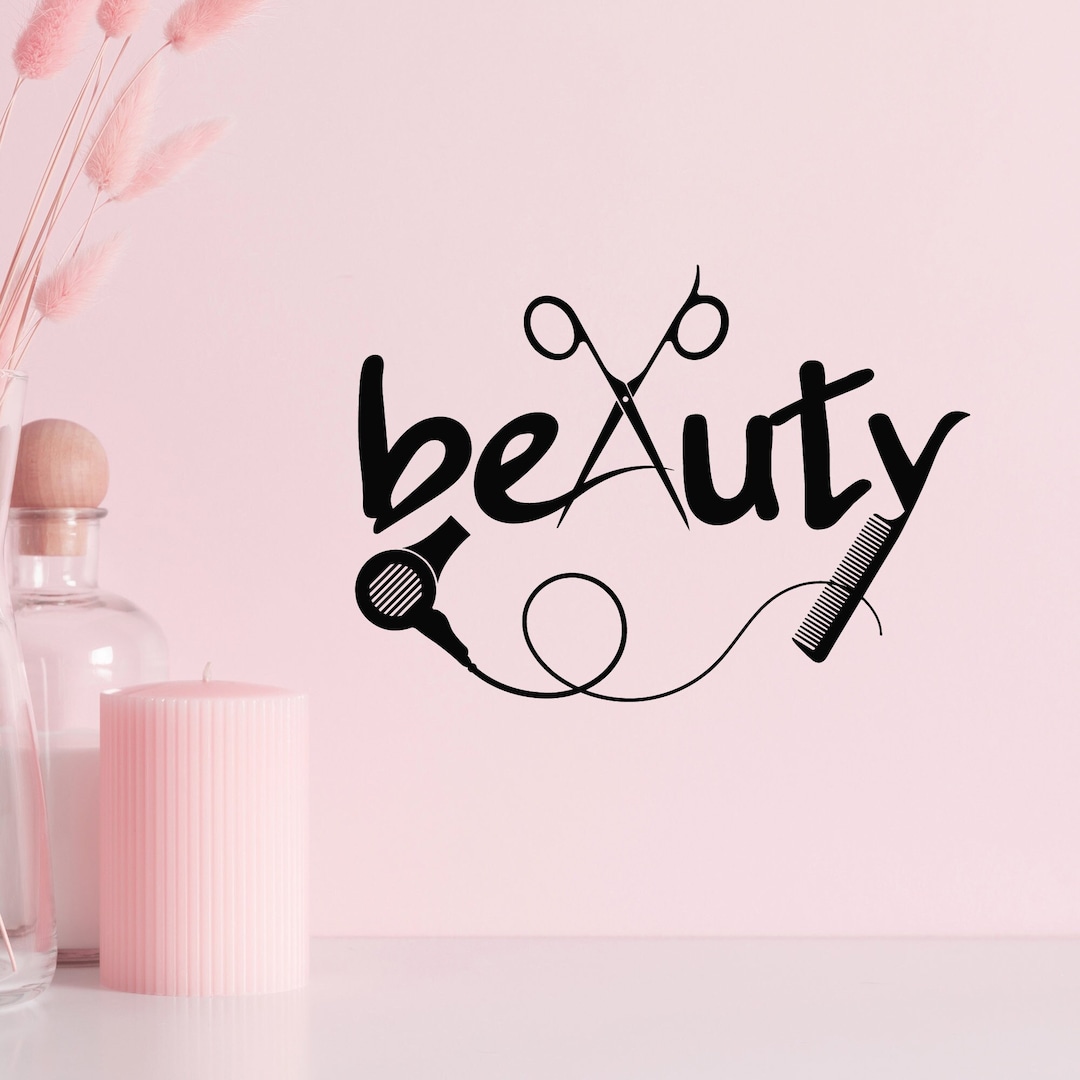 Barber Tools Vinyl Wall Decal Hair Hairdresser Beauty Salon Stickers ...