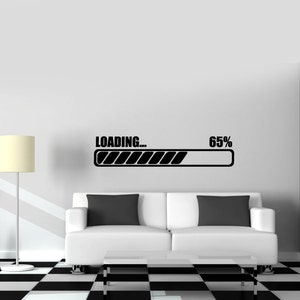 Wall Art Mural Gamer Loading Computer Notebook Laptop Gaming Decal ...