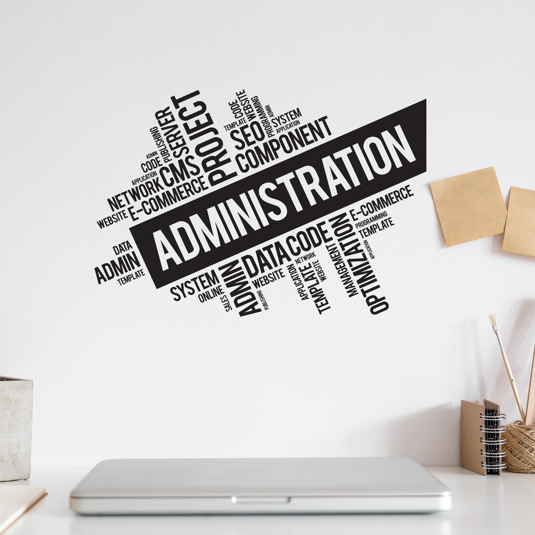 Administration Vinyl Wall Decal for IT Office Admin Gift Internet ...