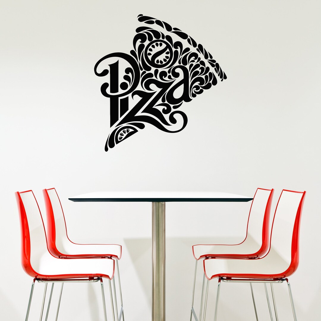 Pizza Slice Wall Vinyl Decal Fast Food Italian Cuisine Food Eateries ...