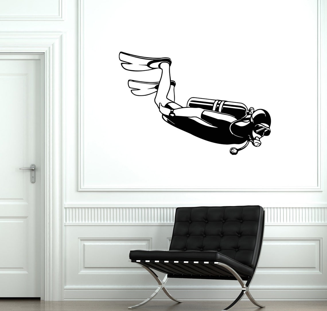 Diver Vinyl Wall Decal Scuba Diving Water Sport Guaranteed Quality ...