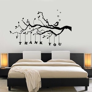 Wall Decal Tree Branch Thank You Vinyl Sticker Mural Art 1432dz - Etsy