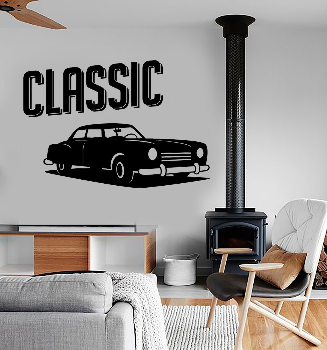 Wall Vinyl Decal Car Classic Retro Vechicle Amazing Garage | Etsy
