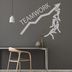 Teamwork Vinyl Wall Decal Team Work Workers Business Motivational ...