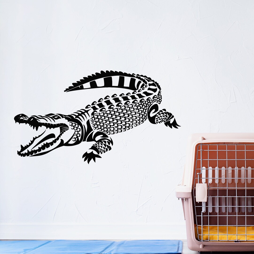 Crocodile Vinyl Wall Decal African Animal Tribal Alligator Stickers ...