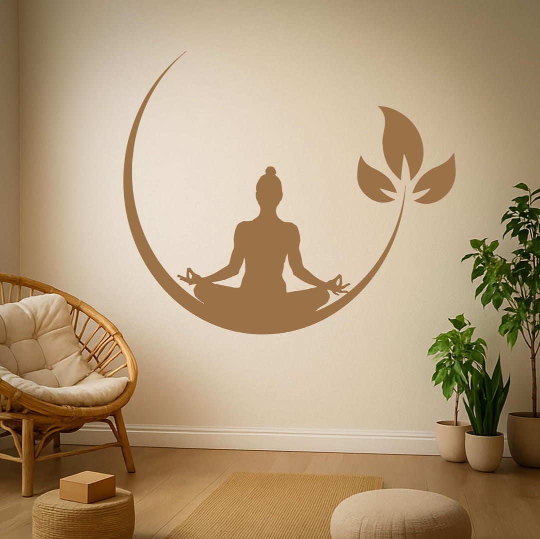 Buddha Wall Decal – Spiritual Meditation Room Decor – Zen Vinyl Art for ...