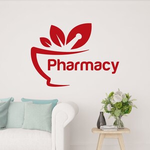 Pharmacy Vinyl Wall Decal Symbol Pharmacist Technician Pharmacology ...