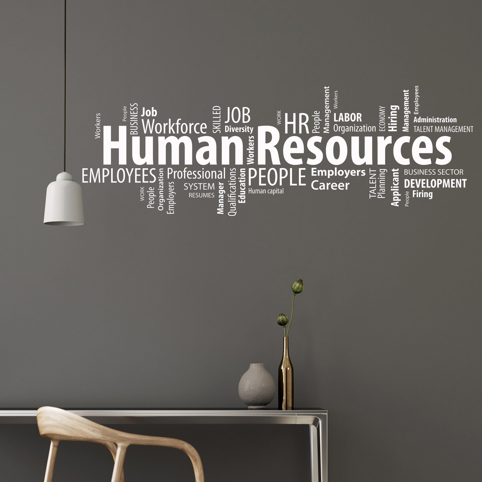 Human Resources Vinyl Wall Decal HR Department Specialist Office Space ...