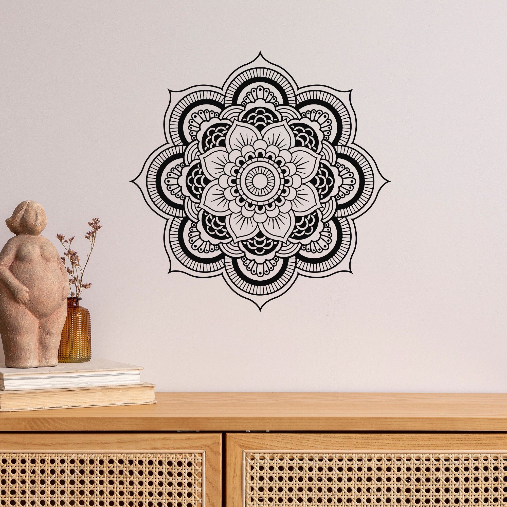 Mandala Wall Vinyl Decal Meditation Room Pattern Symbol of Universe ...