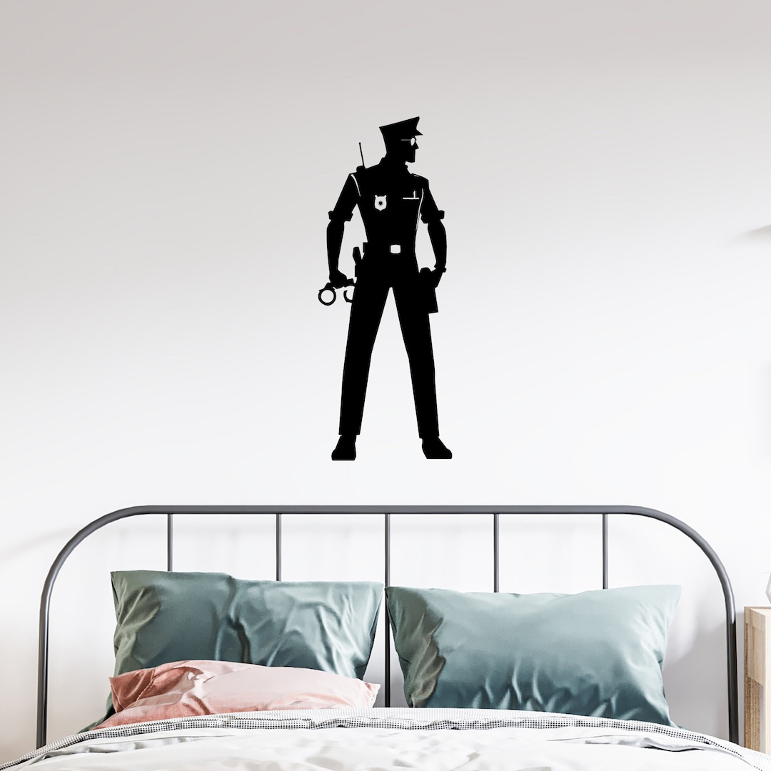 Police Officer Wall Vinyl Decal Police Station Cop Law Enforcement ...