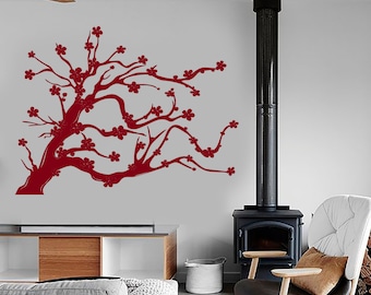 Sakura Tree Wall Decal - Etsy