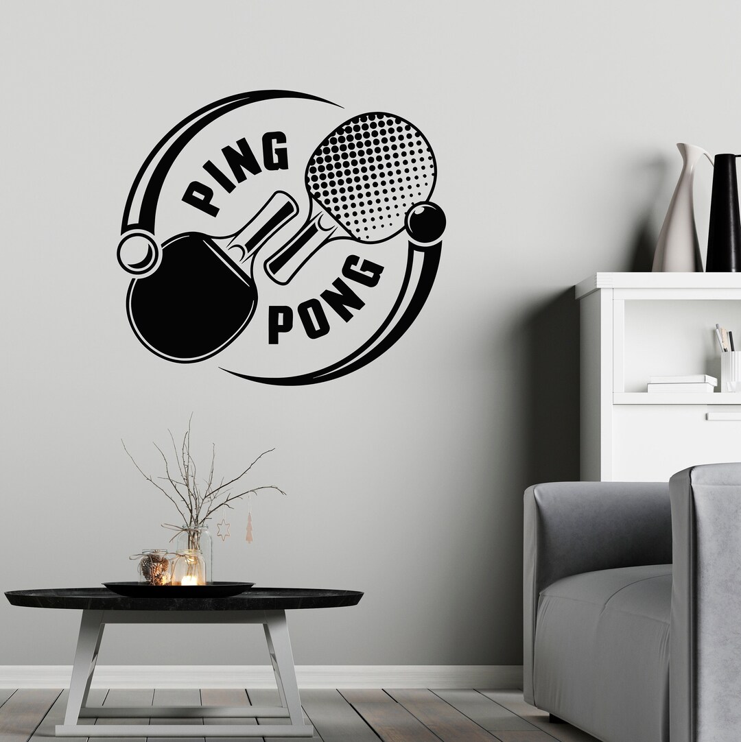 Ping-pong Vinyl Wall Decal Table Sport Racket Table Tennis Olympic ...