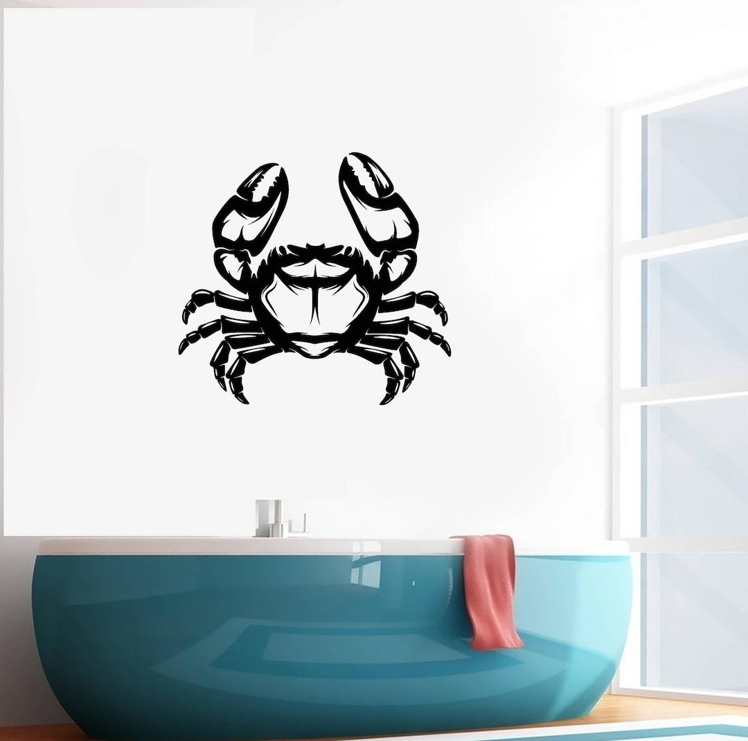 Crab Vinyl Wall Decal Marine Ocean Animal Room Home Decoration Stickers ...