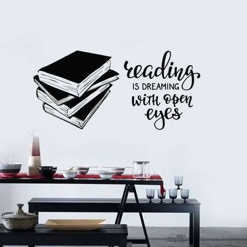 Open Book Quote Vinyl Wall Decal Library Home Interior Decor - Etsy