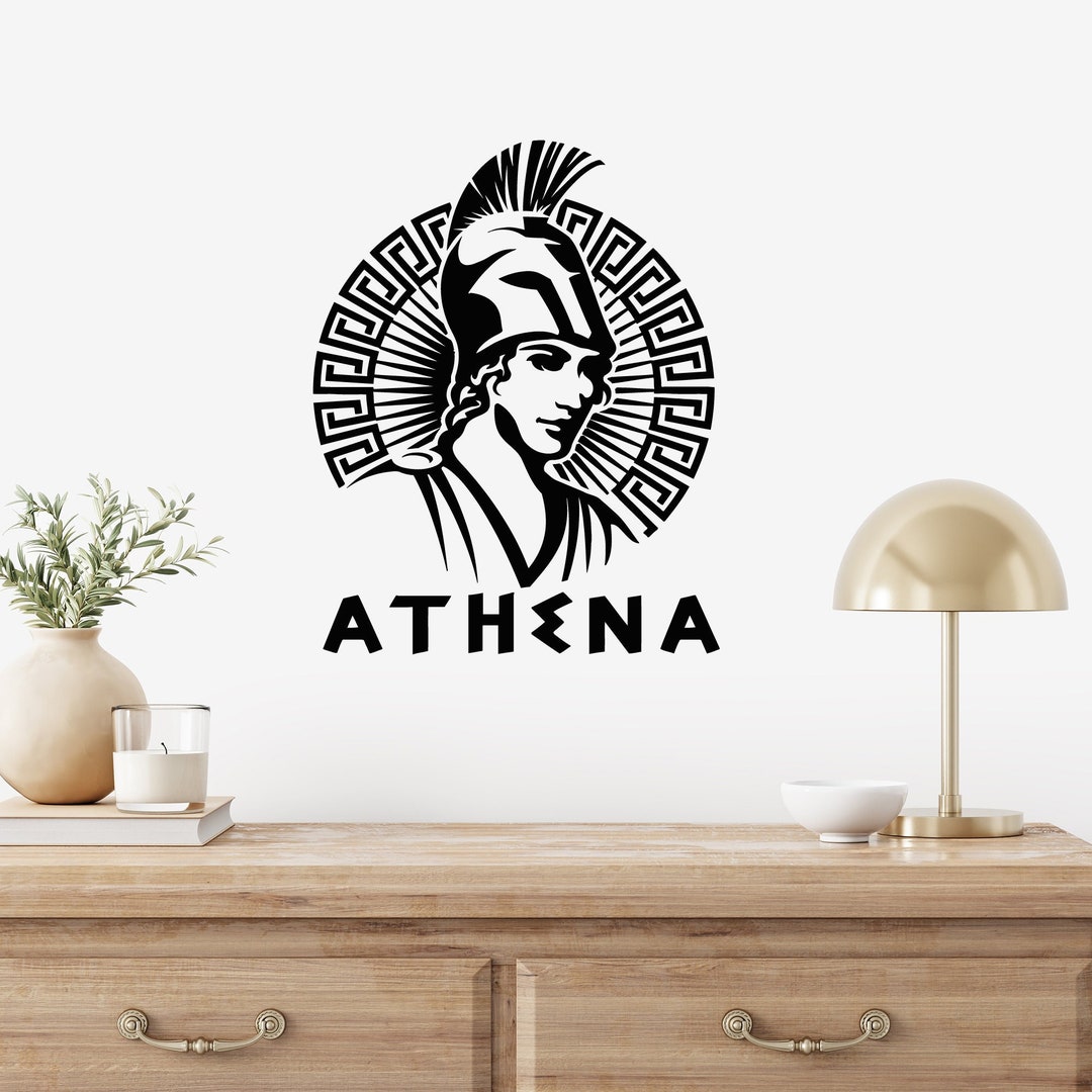 Athena Vinyl Wall Decal Ancient Greek Mythology Goddess of Wisdom ...