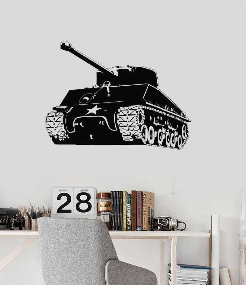 Wall Art Mural Tank Battle Military Army Force Cool Decor | Etsy