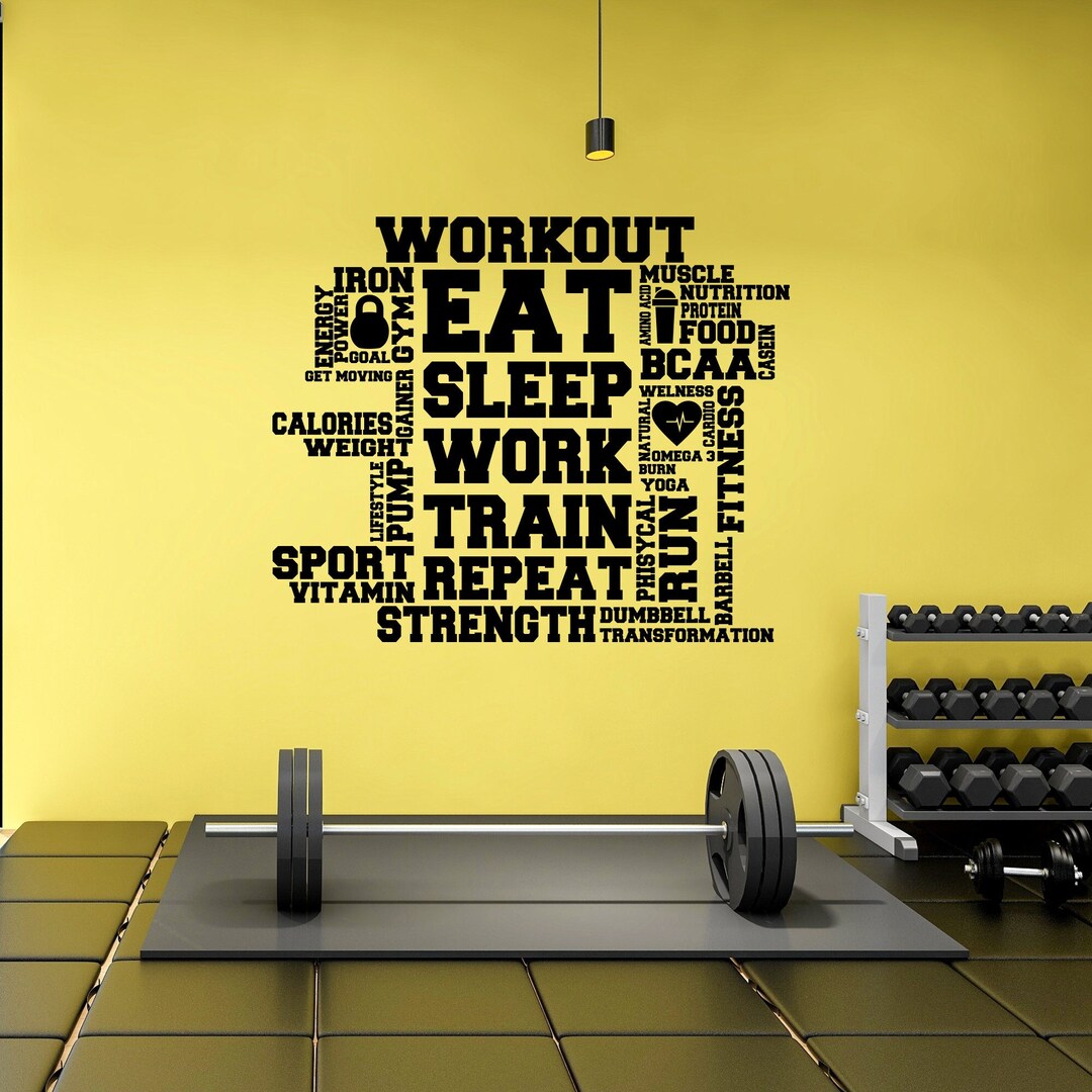 Fitness Motivation Vinyl Wall Decal: Home Gym Decor - Etsy