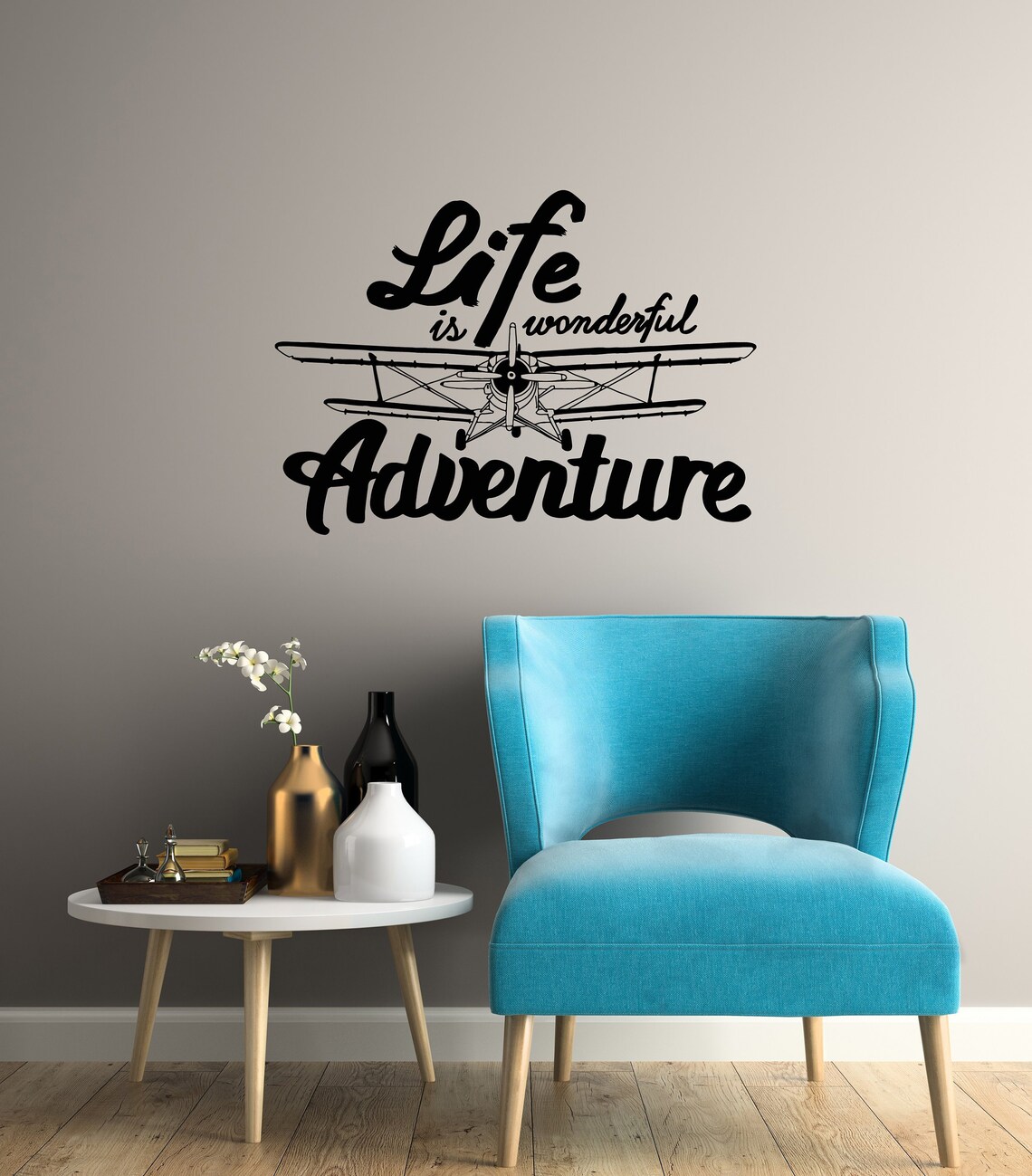 Adventure Quote Vinyl Wall Decal Inspirational Saying Home | Etsy