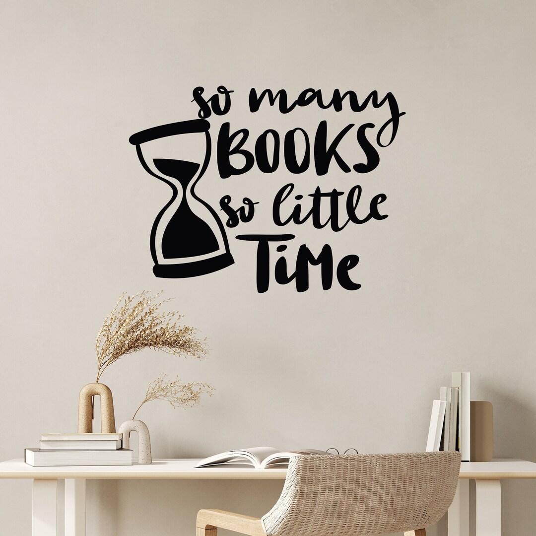 Inspiring Books Quote Decal for Walls - Reading Room Decoration Library ...
