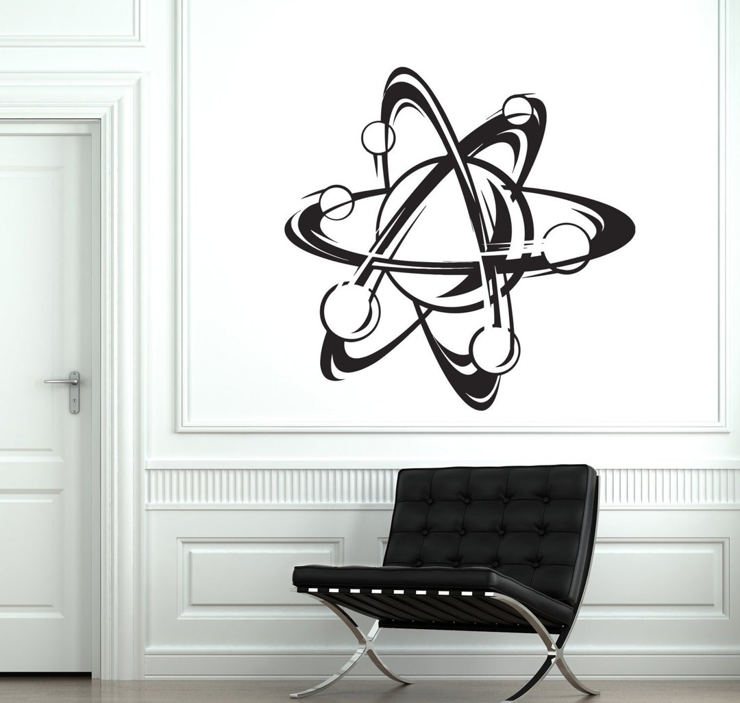 Wall Vinyl Decal Atom Science School College Decor 2069di - Etsy