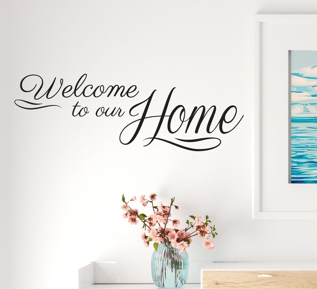 Wall Vinyl Decal Family Welcome Home Interior Modern Interior Z4936 - Etsy
