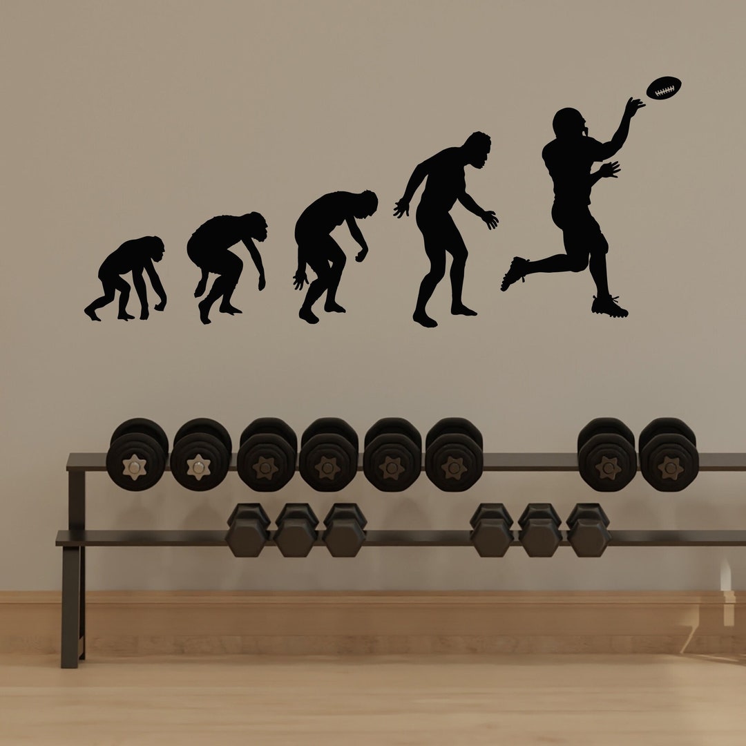 Evolution Vinyl Wall Decal Boy Room Football Player Sports Teen Room ...