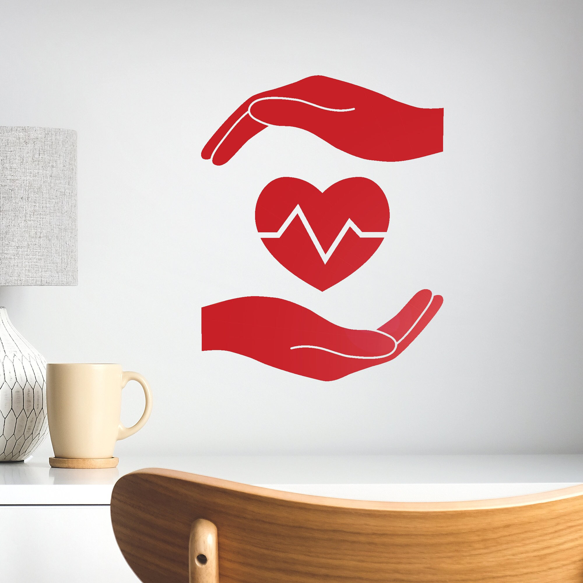 Healthcare Vinyl Wall Decal Health Clinic Hospital Heart Hands Medical ...