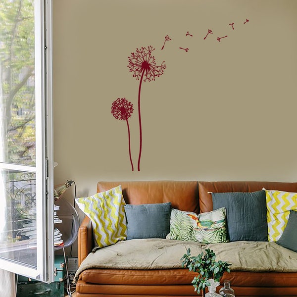 Dandelion Wall Decal - Etsy