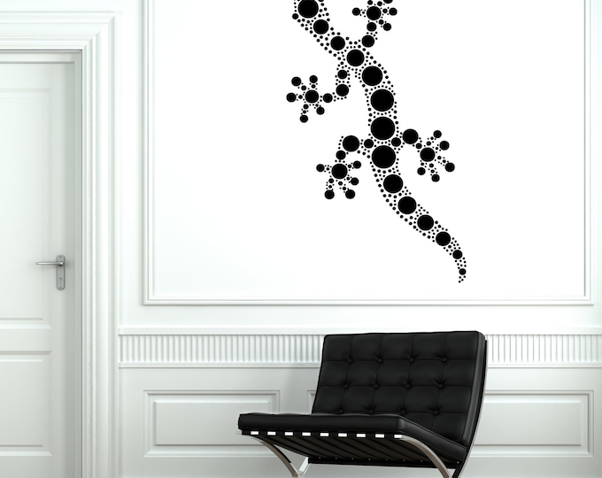 Gecko Lizard Vinyl Wall Art Decals/stickers Various Colours - Etsy UK