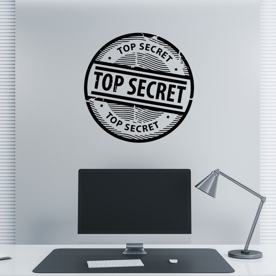 Top Secret Stamp Vinyl Wall Decal Mystery-themed Room Decor Playroom ...