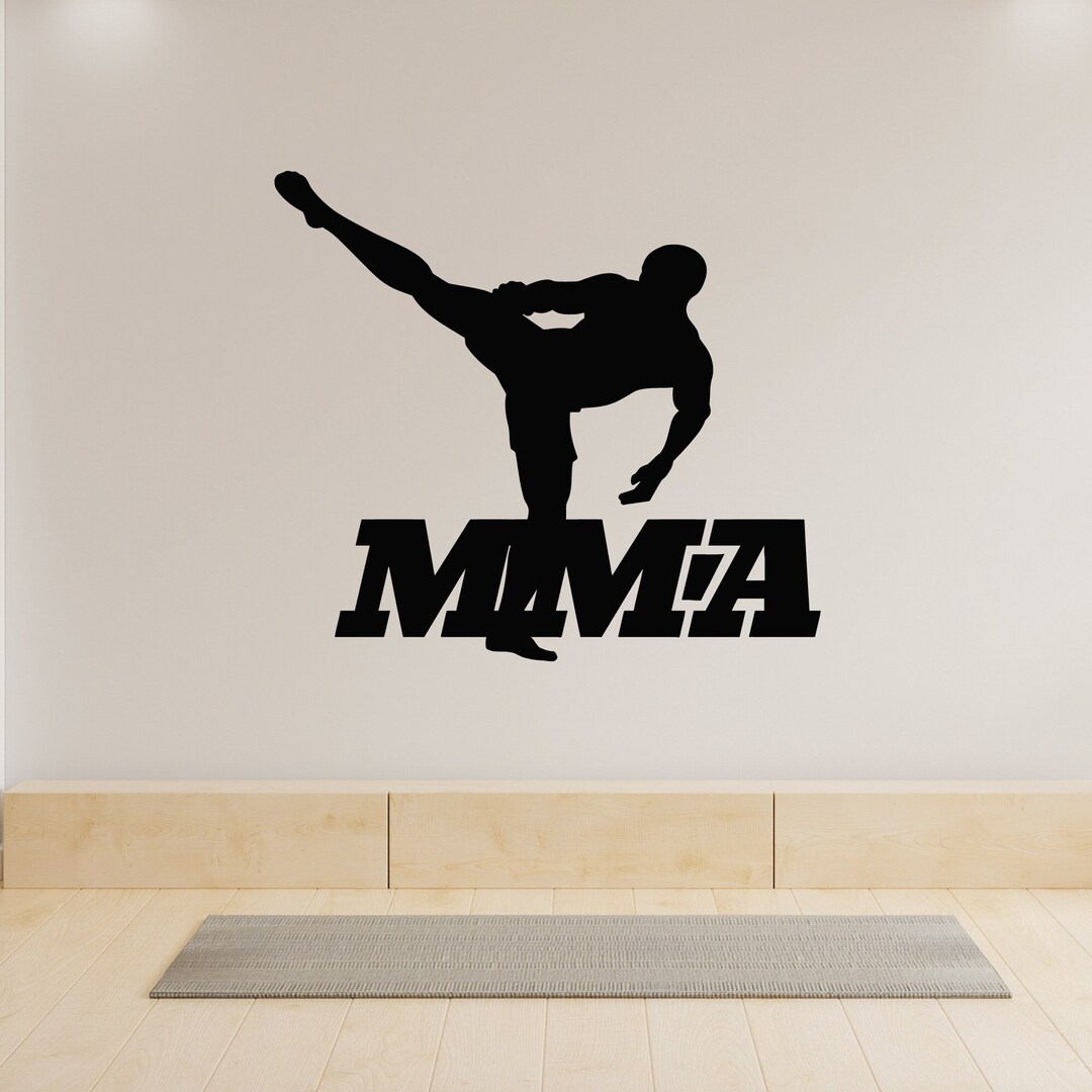 MMA Vinyl Wall Decal Mixed Martial Arts Fighting Fighter Sports Gym ...