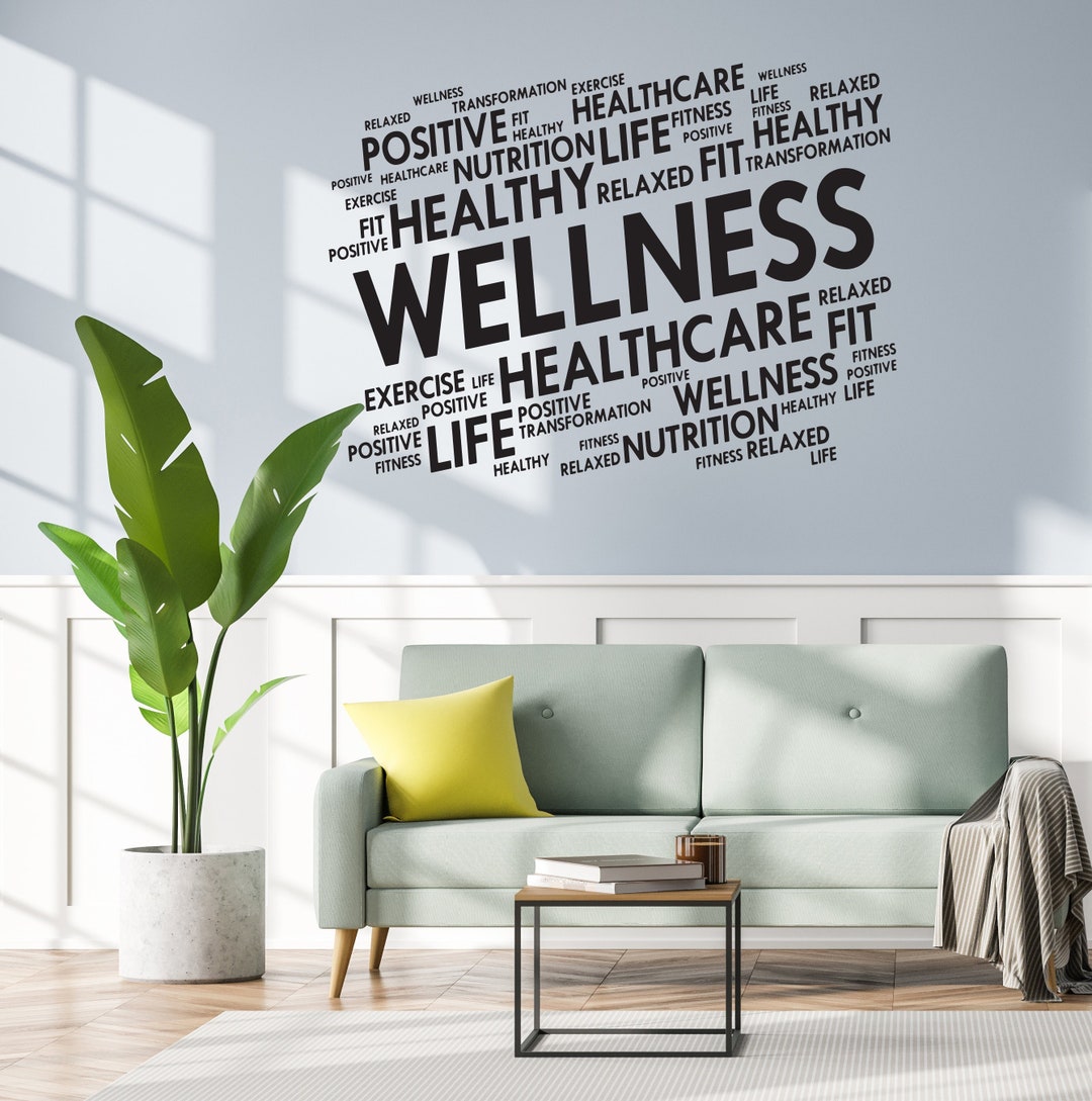 Wellness Vinyl Wall Decal Beauty Spa Salon Home Gym Health Healthcare ...