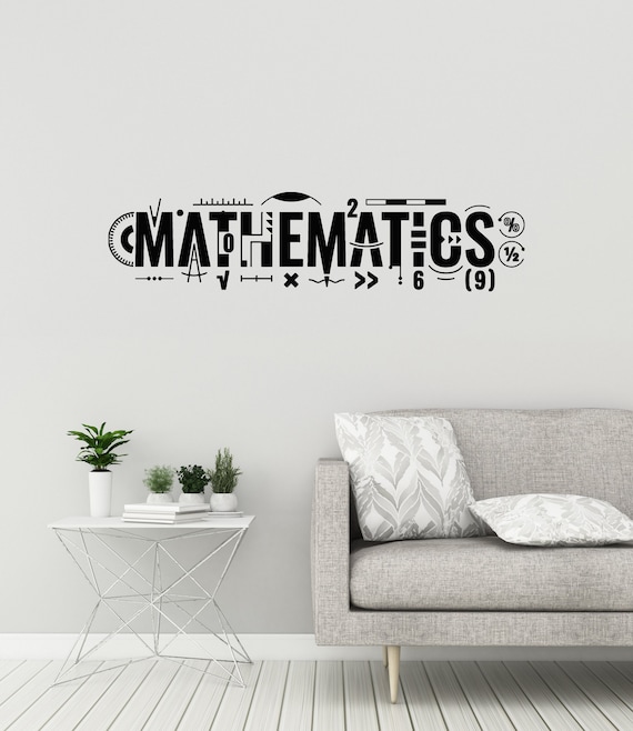 Mathematics Vinyl Wall Decal Math School Decor Idea Classroom - Etsy