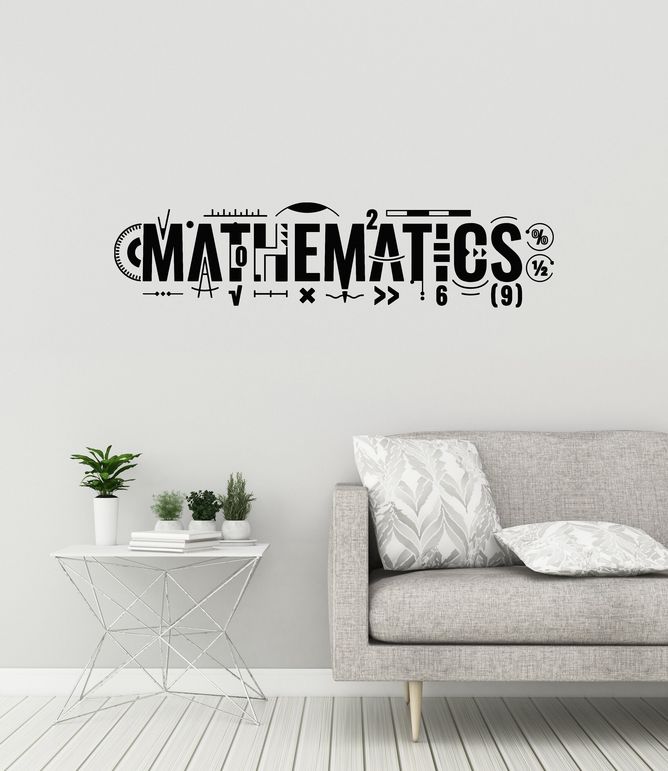 Mathematics Vinyl Wall Decal Math School Decor Idea Classroom - Etsy