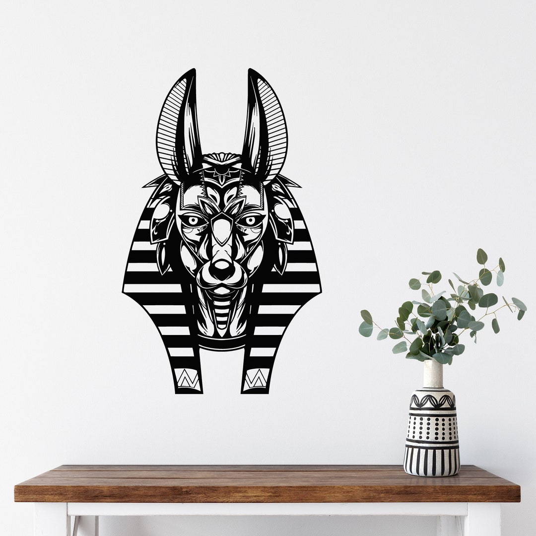Egyptian Vinyl Wall Decal God Anubis Ancient Egypt Art Stickers Mural ...