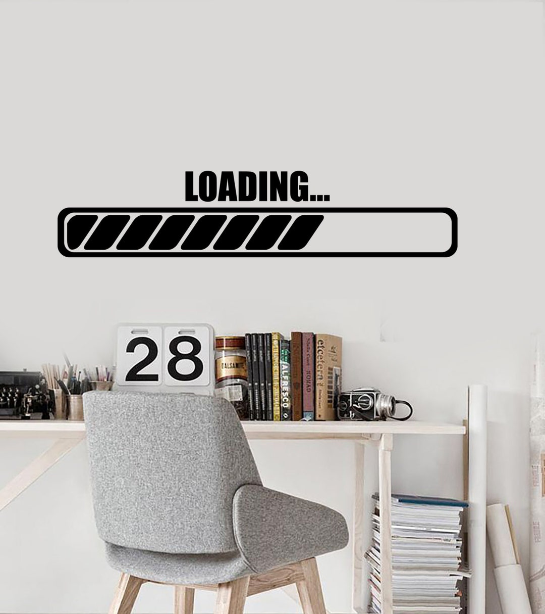 Wall Art Mural Gamer Loading Computer Notebook Laptop Gaming Decal ...